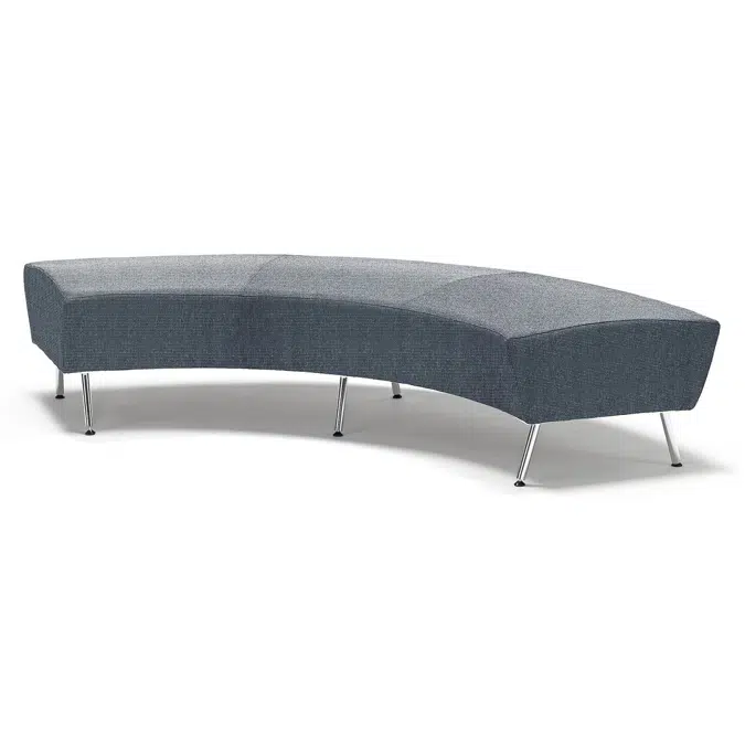 BIM objects - Free download! Curved bench ALEX | BIMobject