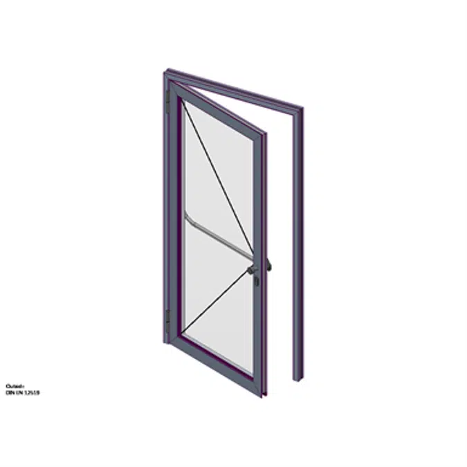 BIM objects - Free download! Door Janisol C4 EI90, single leaf ...