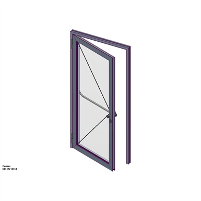 BIM objects - Free download! Door Janisol C4 EI90, single leaf ...