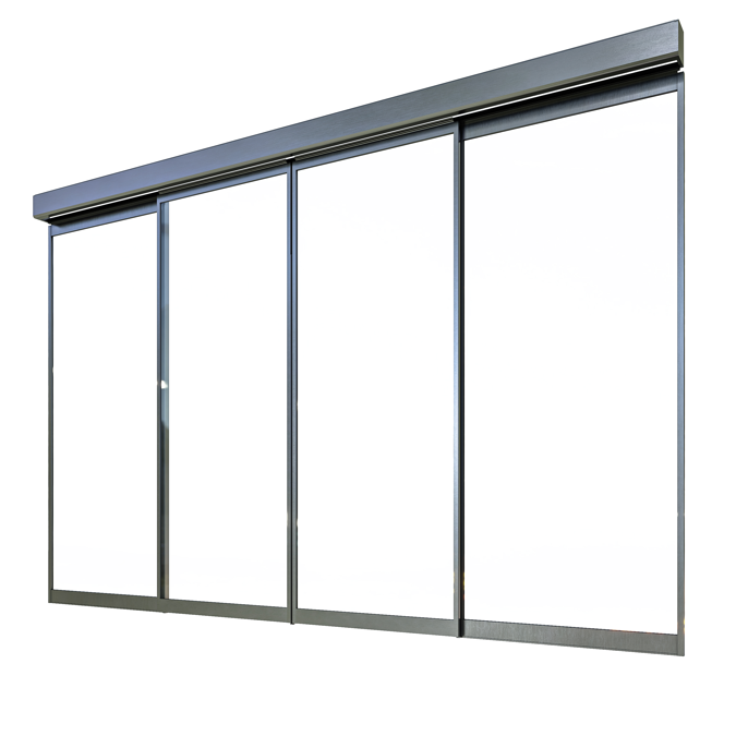 BIM objects - Free download! Sliding Door Slim double with fixed panels ...
