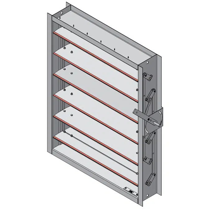 BIM objects - Free download! Industrial Control Damper - Aluminum ...