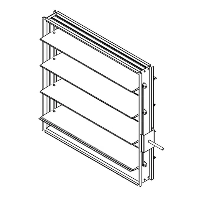 BIM objects - Free download! Control Damper - Aluminum Airfoil Parallel ...