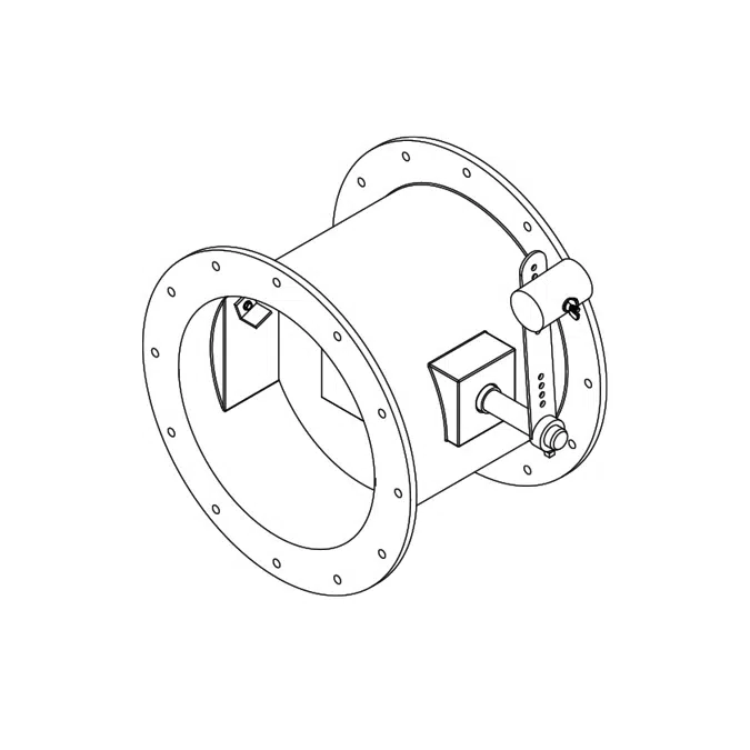 BIM object - 無料でダウンロードができます。 Industrial Backdraft Damper - Fiberglass ...