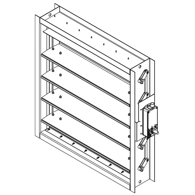 BIM objects - Free download! Industrial Smoke Damper - Aluminum Airfoil ...