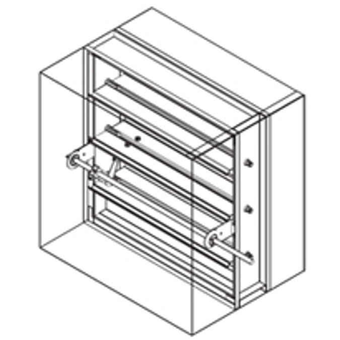BIM objects - Free download! Combination Fire Smoke Damper, 3 Hour, UL Class 2, Triple-V Blade ...