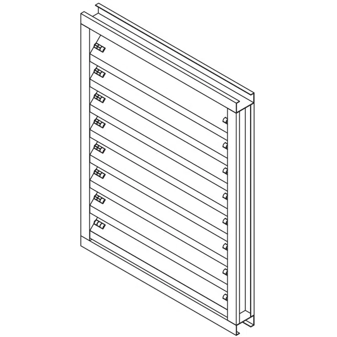 Objetos BIM - ¡Descarga gratis! Steel Louver - 2" Deep - 45 Degree J ...