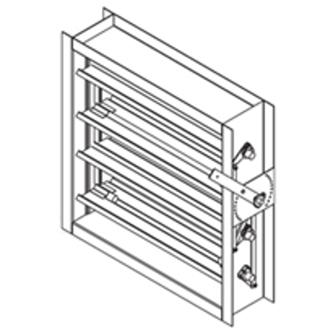 BIM objects - Free download! Industrial Control Damper, 7-3/4" x 12 ga ...