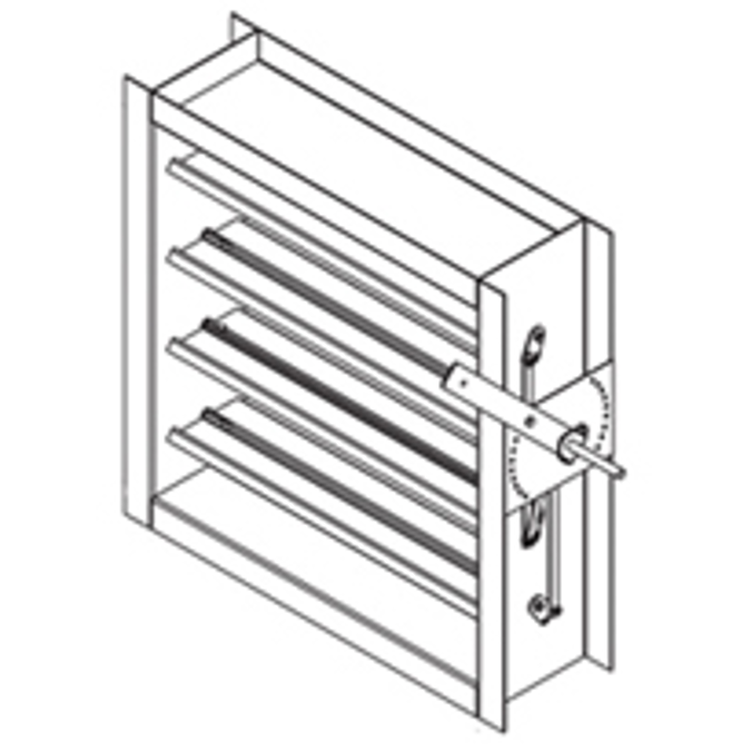 BIM objects - Free download! Industrial Control Damper, 6" x 16 ga ...