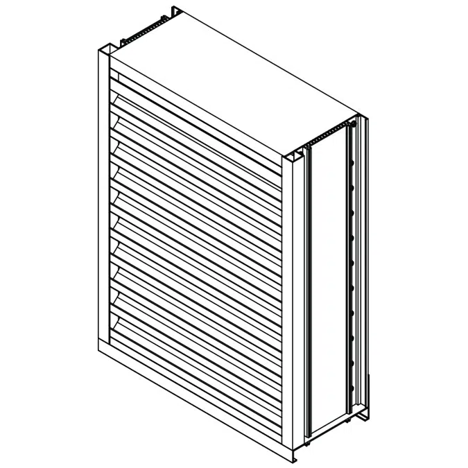 BIM objects - Free download! Wind-Driven Rain Louver - 7" Deep - 45 ...