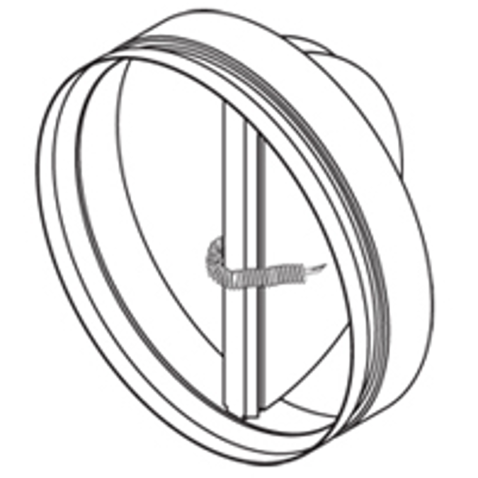 BIM objects - Free download! 1-1/2 Hour Static Fire Damper, Round ...