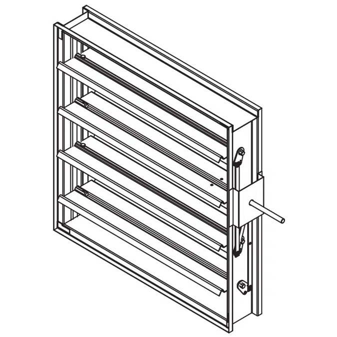 BIM objects - Free download! Manual Balancing Damper - Triple-V Opposed ...