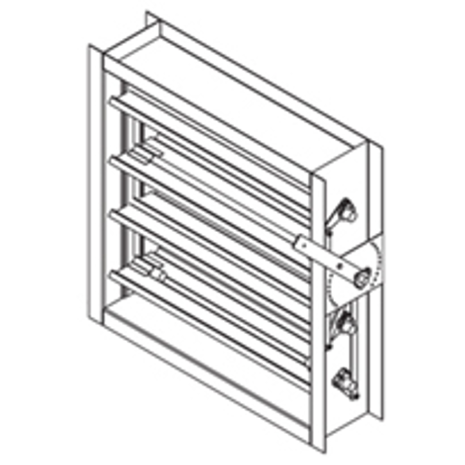 BIM objects - Free download! Industrial Control Damper, 7-3/4" x 12 ga ...