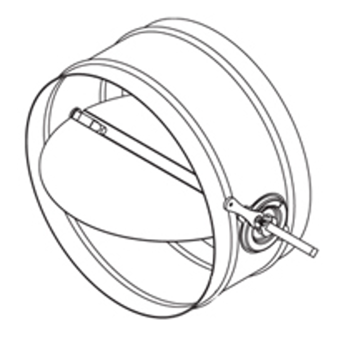 BIM objects - Free download! Manual Balancing Damper, Single Blade ...
