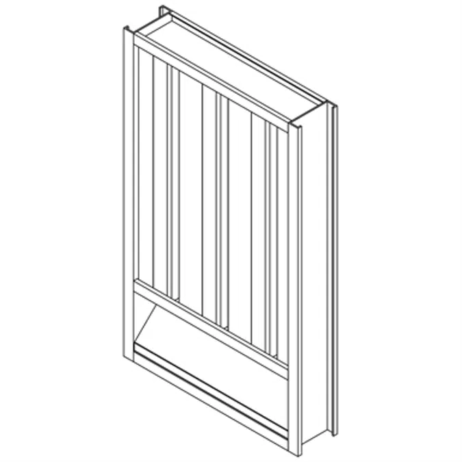 Objetos BIM - ¡Descarga gratis! Sand Louver - 4" Deep - 22 Degree ...