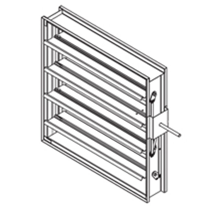 BIM objects - Free download! Manual Balancing Damper, Triple-V Blade ...