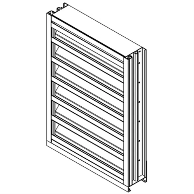 BIM objects - Free download! Dual-Drainable Louver - 4" Deep - 45 ...