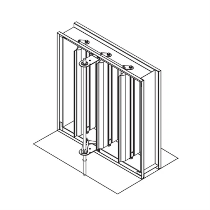 BIM objects - Free download! Smoke Damper - Vertical Airfoil Blade ...