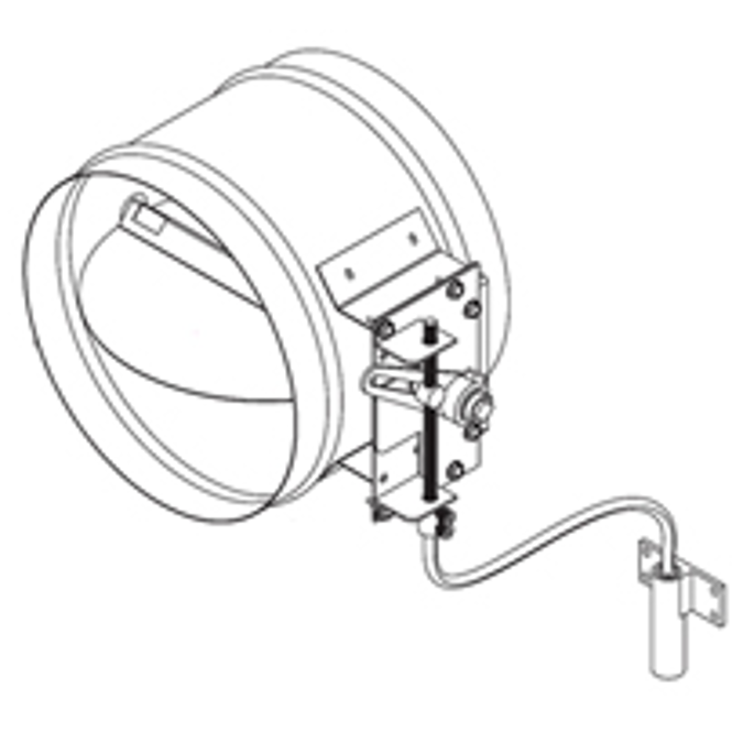 BIM objects - Free download! Remote Manual Control Damper, Single Blade ...