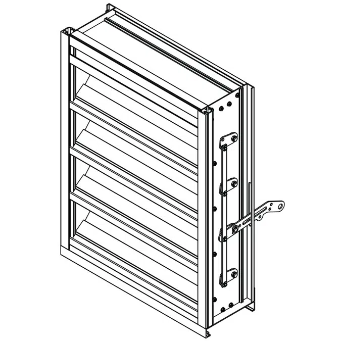 BIM objects - Free download! Combination Louver - 6" Deep - 37-1/2 to ...