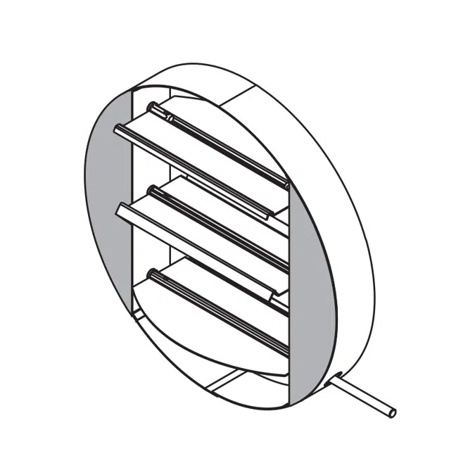Objetos BIM - ¡Descarga gratis! Control Damper - Round - Triple-V Blade ...