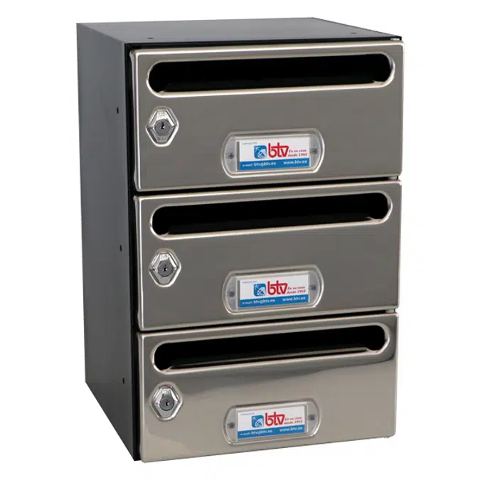 BIM objects - Free download! MAILBOX MERCURIO 245x250x370 G03 BLACK ...