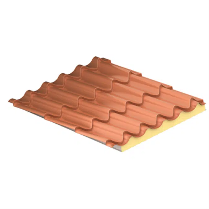 BIM objects - Free download! Insulated Panel KS1000 RT Roof Tile ...