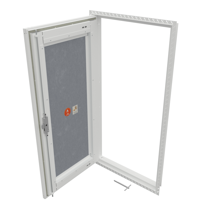 BIM objects - Free download! Riser Door - Wall Application - Metal Door ...