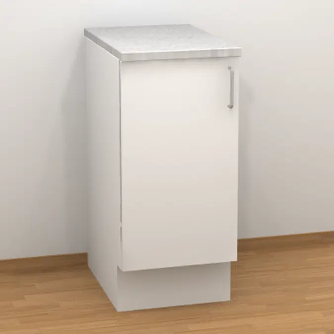 BIM objects - Free download! Kitchen Base cabinet 40cm Uno (2105040 ...