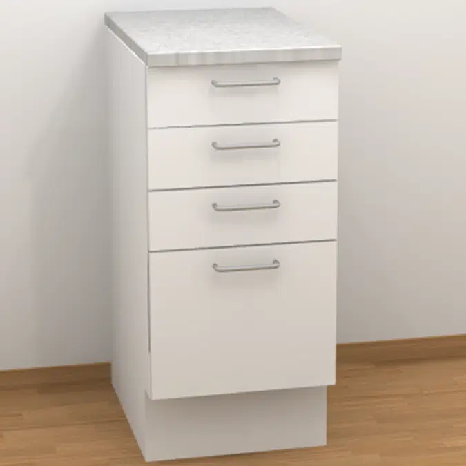 BIM objects - Free download! Kitchen Base cabinet 40cm Uno (2429040 ...