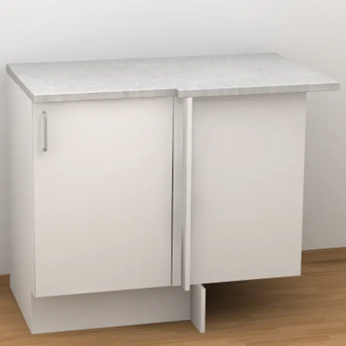 BIM objects - Free download! Kitchen Corner base cabinet 100cm (110cm ...