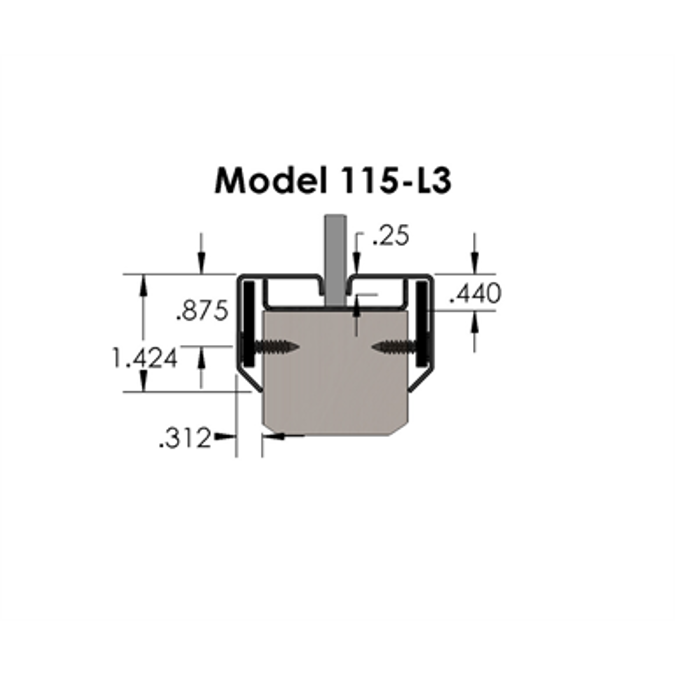 Objetos BIM - ¡Descarga gratis! 115-L3 Fire Rated Leaded Door Lite w ...