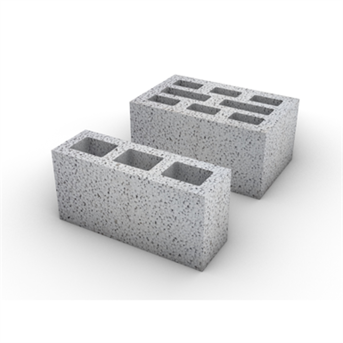 BIM objects - Free download! Hollow concrete block | BIMobject