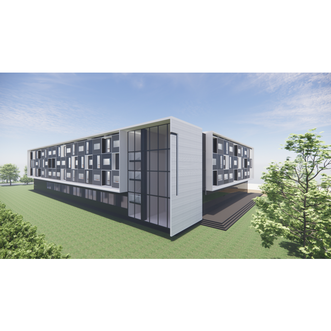 BIM objects - Free download! Futuristic modular hospital | BIMobject