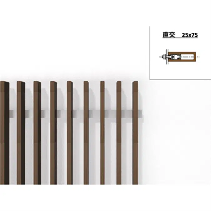 Objetos BIM - ¡Descarga gratis! Vertical Louver 25mm x 75mm - WOODSPEC ...