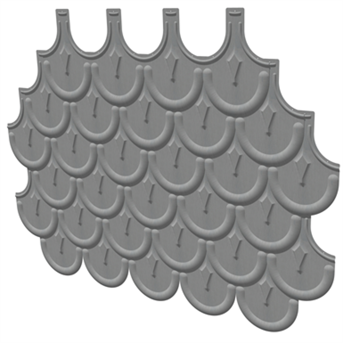 BIM objects - Free download! Rounded fish scale tile | BIMobject