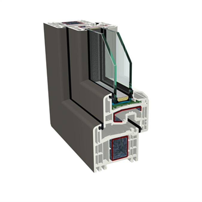 BIM objects - Free download! Fixed window GEALAN S8000 | BIMobject