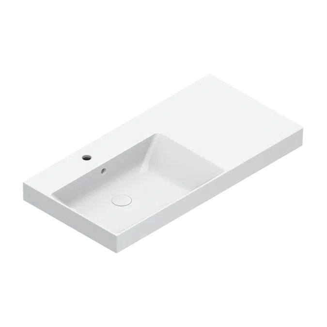 BIM objects - Free download! Zero 100X50 L (Left Sink) Basin | BIMobject