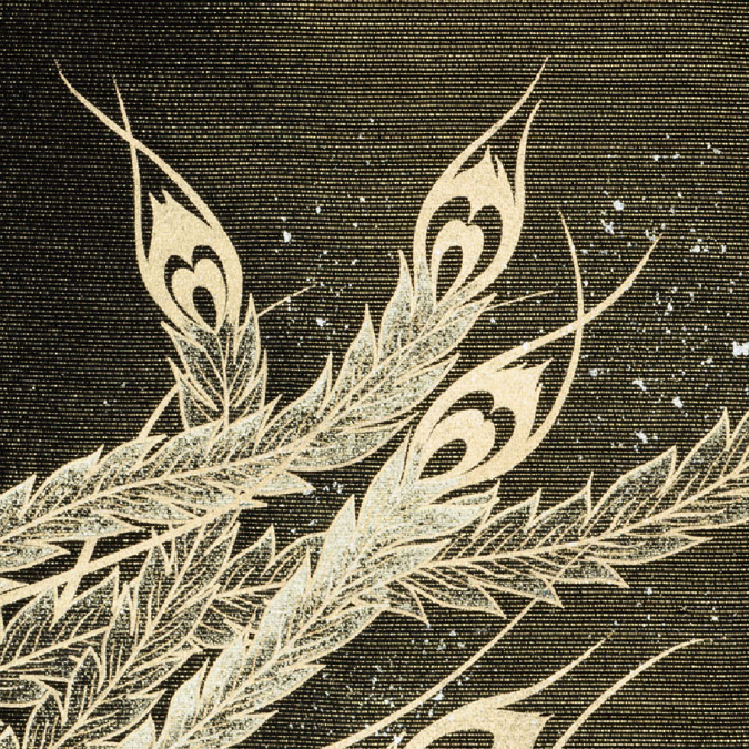 BIM objects - Free download! Fabric with Phoenix tail feathers design ...