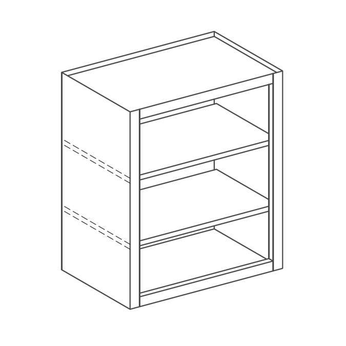 BIM objects - Free download! Bookcase Cabinet | BIMobject