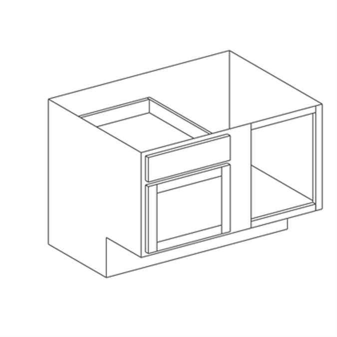 BIM objects - Free download! Base Cabinet - ADA - Corner - 24" Deep ...