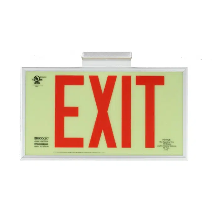 BIM objects - Free download! EX Standard Series Luminous Exit Signs ...