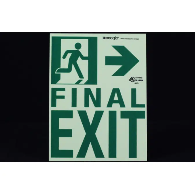 BIM objects - Free download! RAF2128 Luminous Final Exit Sign | BIMobject