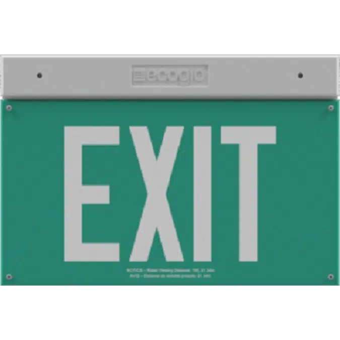 BIM objects - Free download! EXH Hybrid LED-Luminescent Exit Signs ...