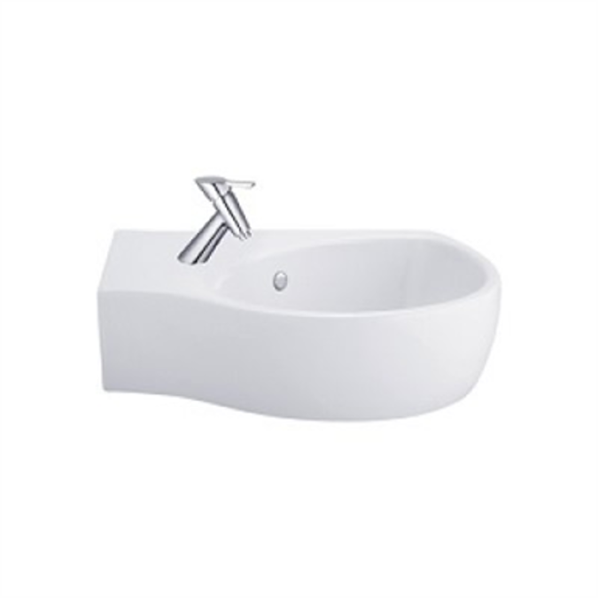 BIM objects - Free download! COTTO Wall hung basin His C02807 | BIMobject