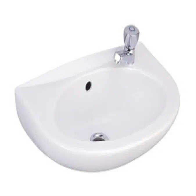 BIM objects - Free download! COTTO Wall hung basin Annie C005 | BIMobject
