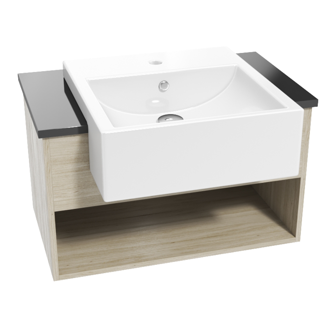 BIM objects - Free download! COTTO Hanging Cabinet VP0035P2BK | BIMobject