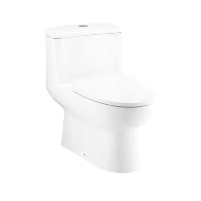 BIM objects - Free download! COTTO Toilet One Piece S-Trap Bright ...
