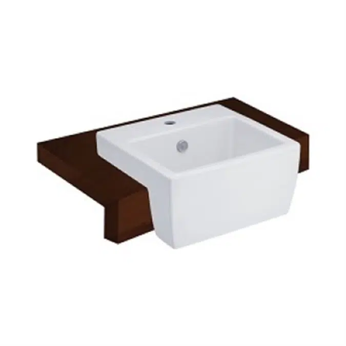 BIM objects - Free download! COTTO Semi recessed basin Quado C02217 ...