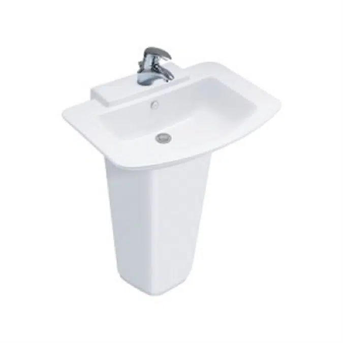 BIM objects - Free download! COTTO Wall hung basin Hercules C01467 ...