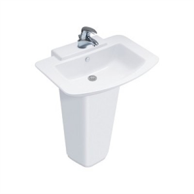 BIM objects - Free download! COTTO Wall hung basin Hercules C01467 ...